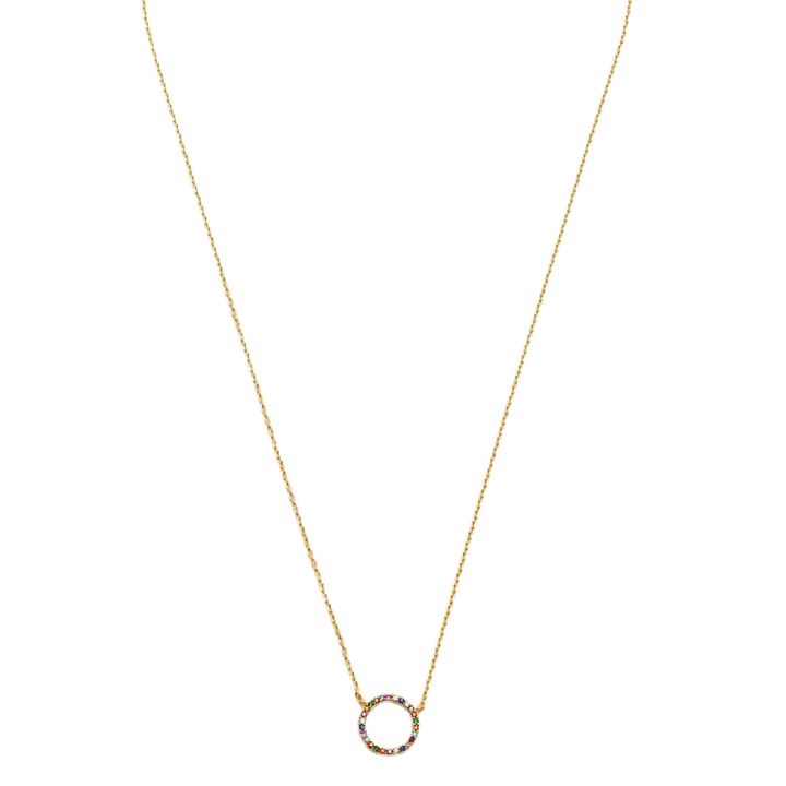 Rainbow CZ Circle Necklace – Joydrop Westhills